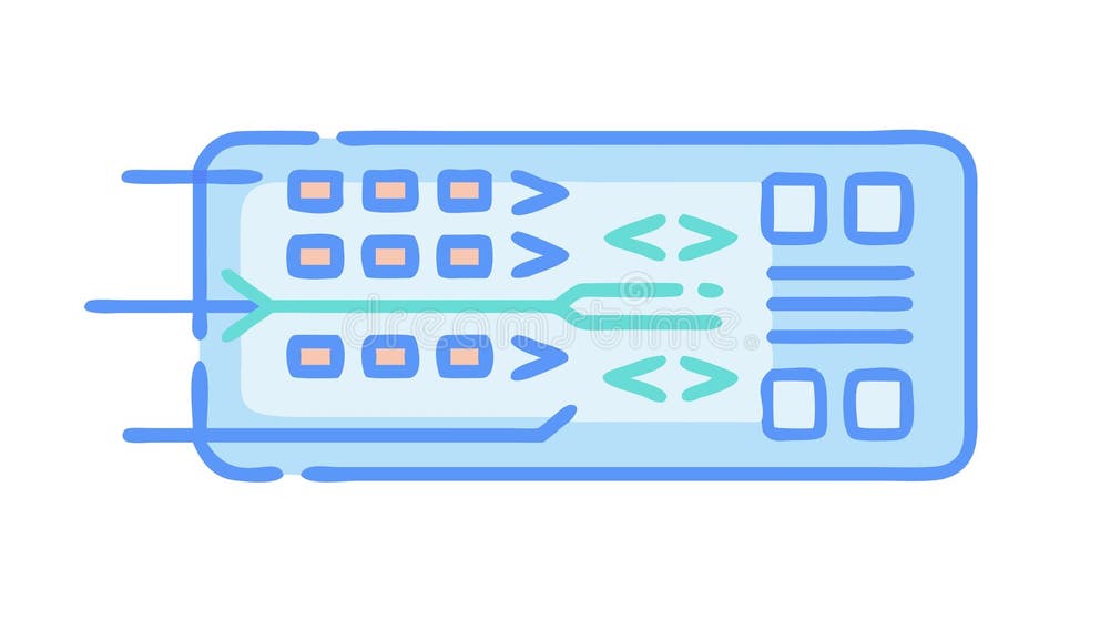 Programming Code Blocks. Software Development and Digital Coding Vector, Vector Design ...
