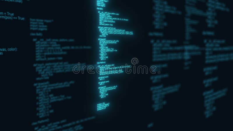 Blue programming code stock illustration. Illustration of security - 345093001