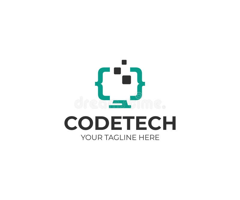 Programming Code and Computer Monitor Logo Template. Coding School ... Programming Code and Computer Monitor Logo Template. Coding School ...
