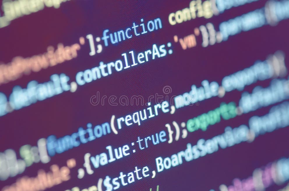 Programming Code on Computer Screen Stock Photo - Image of pixel, code ...