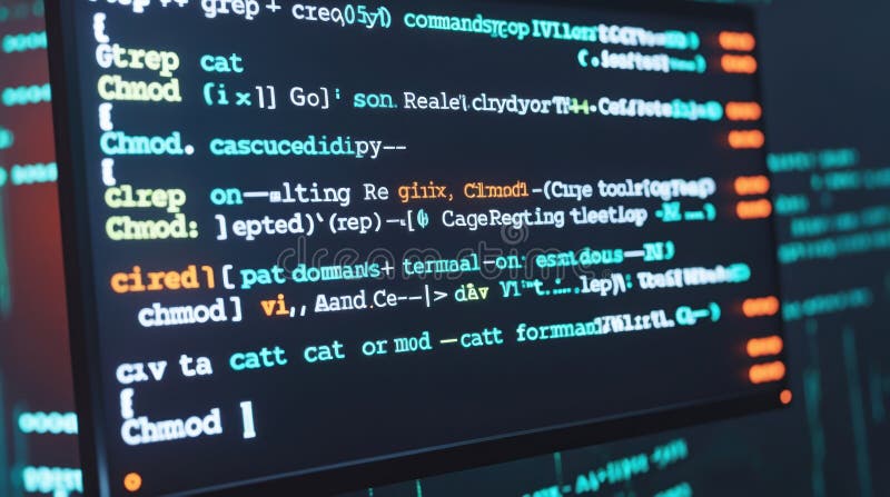 Programming Code On Computer Screen Syntax Highlighting And