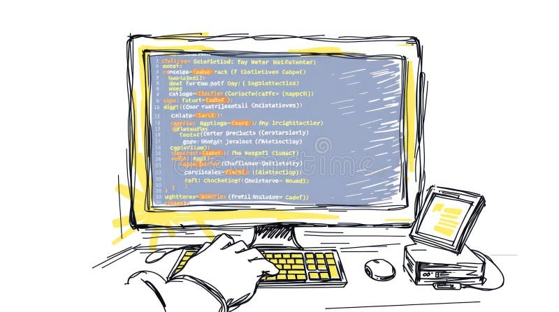 Programming Code with Copy Space. Digital Background for Text, Tech Stock Illustration ...