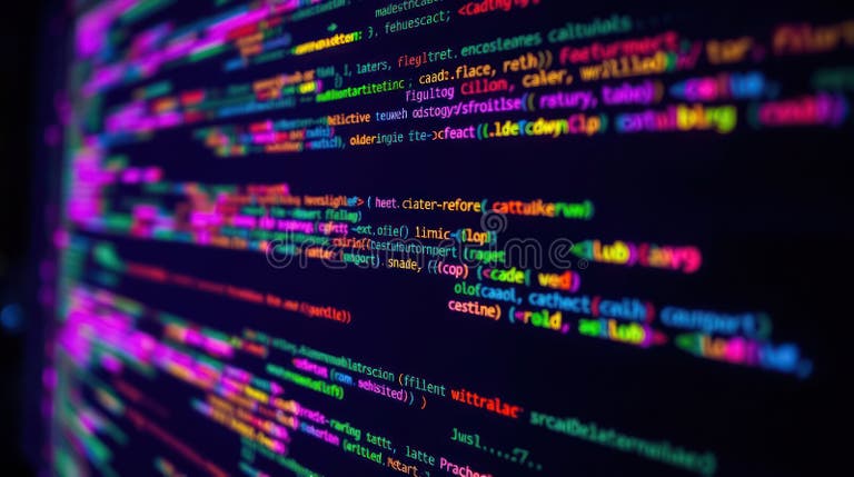 Programming Code with Copy Space. Digital Background for Text, Tech Stock Illustration ...