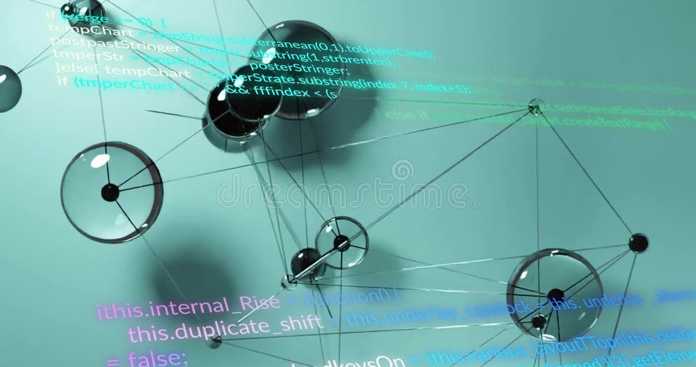 Programming Code and Data Network Image Over Abstract Mechanical Gears Stock Image - Image of ...