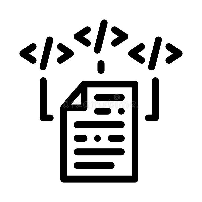 Programming Code File Icon Vector Outline Illustration Stock Vector ... Programming Code File Icon Vector Outline Illustration Stock Vector ...