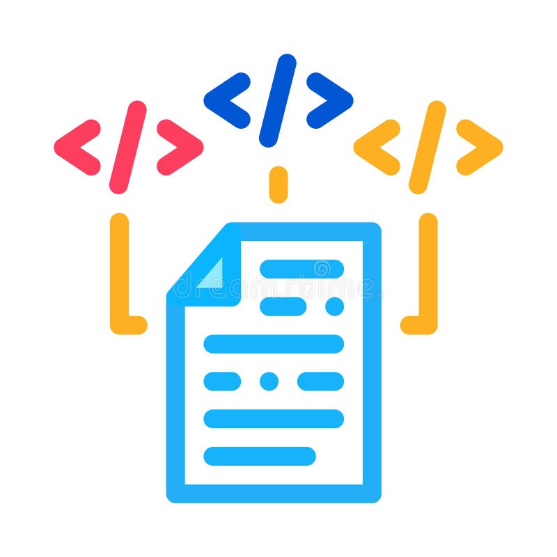 Code File Computer System Vector Thin Line Icon Stock Vector ... Code File Computer System Vector Thin Line Icon Stock Vector ...