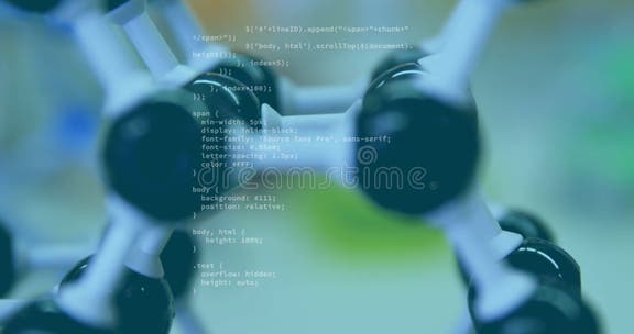Programming Code Image Over Blurred Molecular Structure in Scientific ...