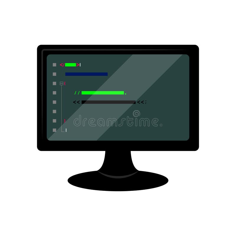 Programming Code on a Monitor Screen Stock Vector - Illustration of ... Programming Code on a Monitor Screen Stock Vector - Illustration of ...