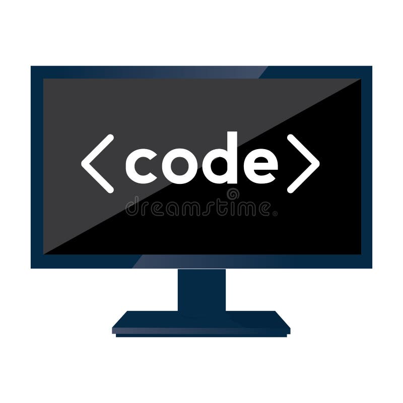 Programming Code on a Monitor Screen Stock Vector - Illustration of ... Programming Code on a Monitor Screen Stock Vector - Illustration of ...
