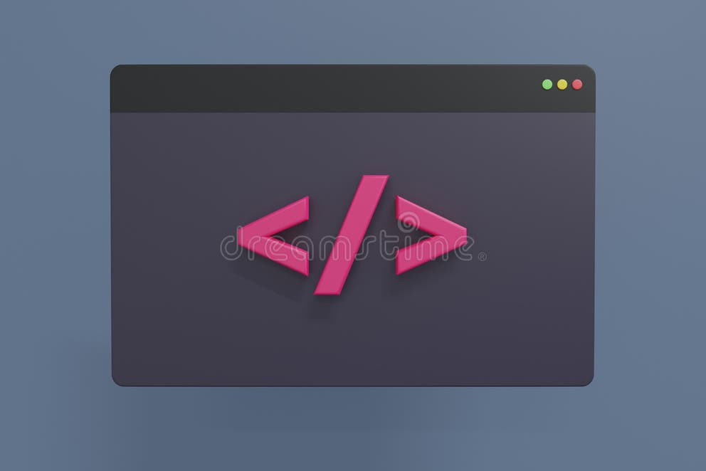 Programming Code Product Development Icon on Web Page. Code Symbol for ...