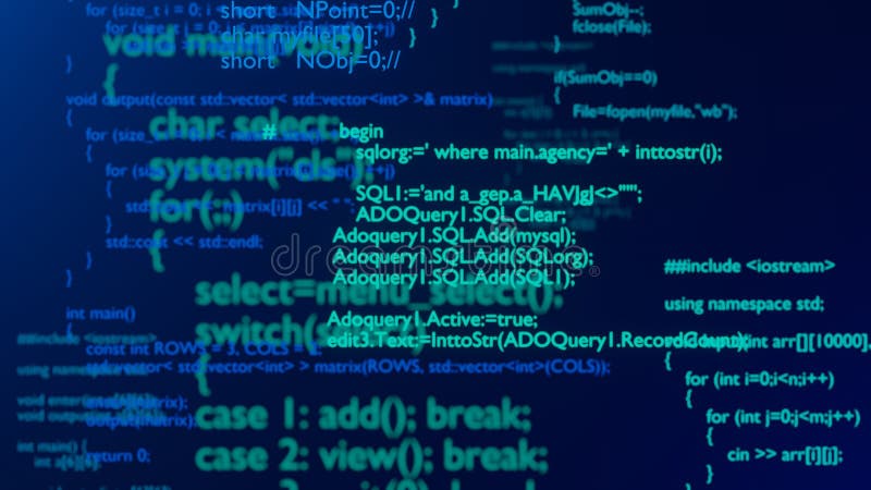 Programming Code Programming Language Strings Coding 3d Render Stock Illustration