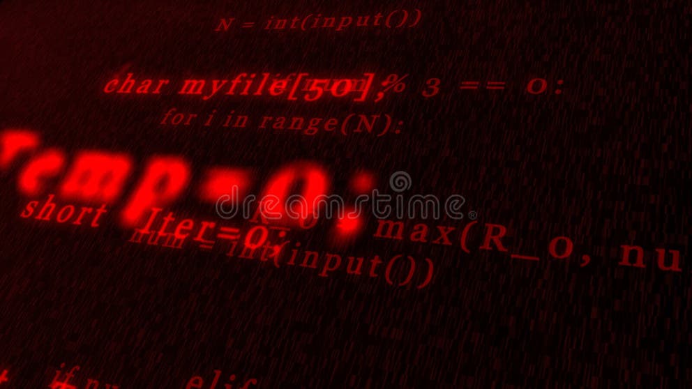 Programming Code. Programming Language Strings. Coding. 3D Render. Stock Illustration ...