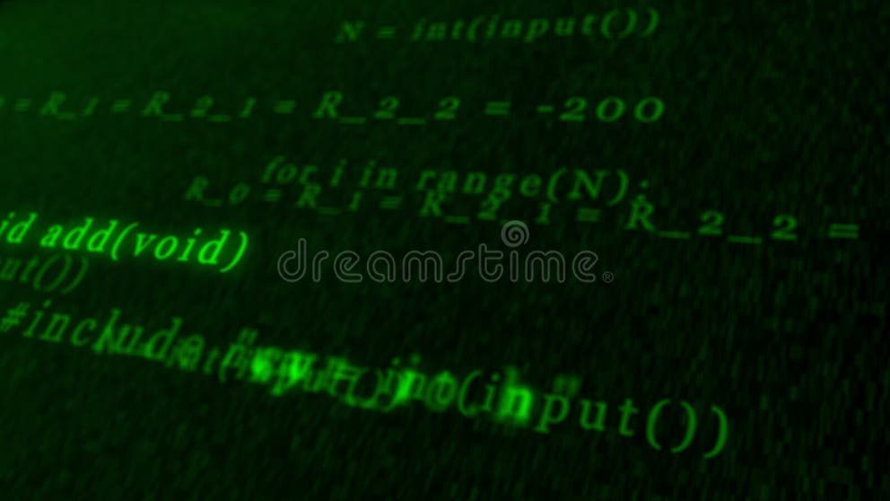 Programming Code. Programming Language Strings. Coding. 3D Render. Stock Illustration ...