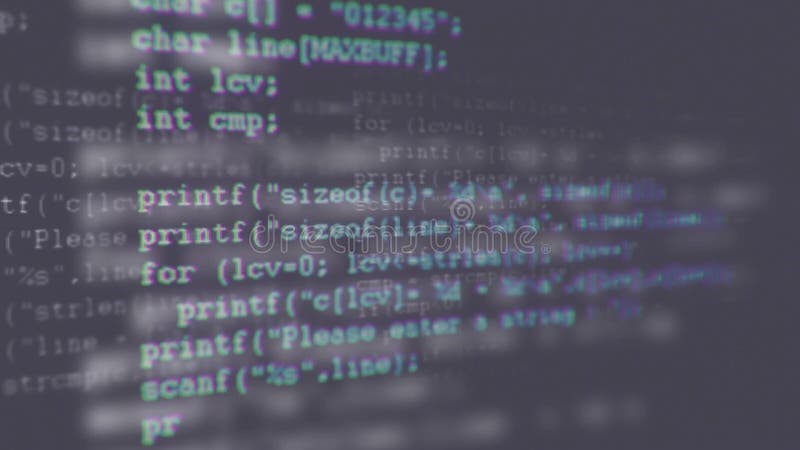 Programming Code Running Down A Computer Screen Terminal Stock Video Video Of Monitor