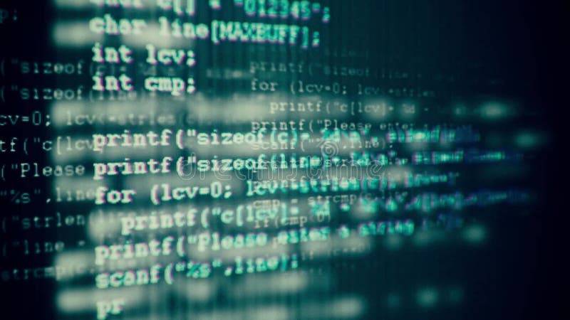 Programming Code Running Down A Computer Screen Terminal Stock Footage Video Of Coding