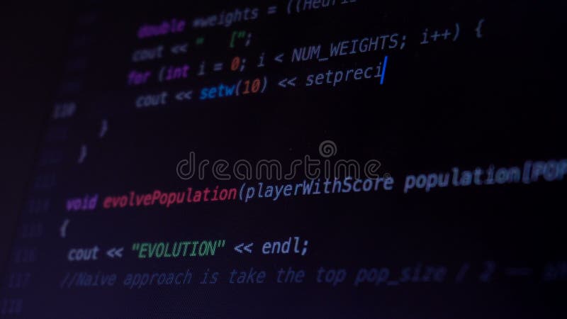 Programming Code Running Down A Computer Screen Terminal Stock Video Video Of Programming