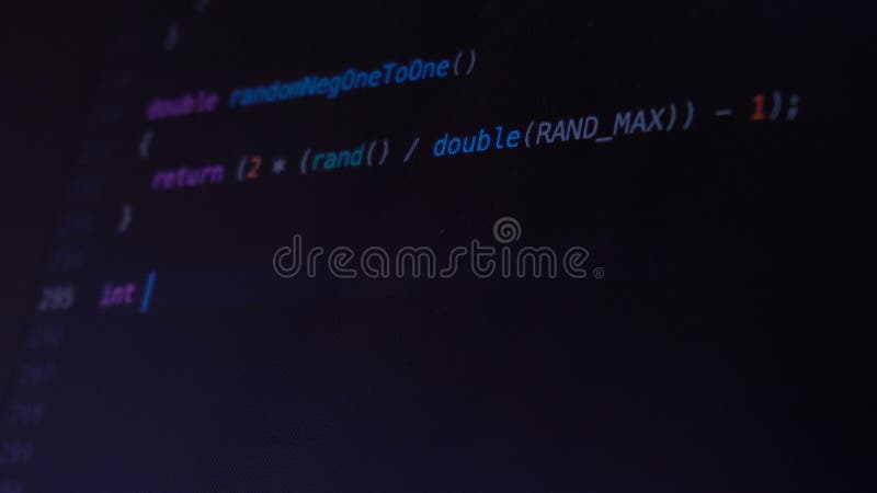 Programming Code Running Down A Computer Screen Terminal Stock Video Video Of Programming