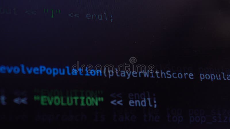 Programming Code Running Down A Computer Screen Terminal Stock Video Video Of Programming