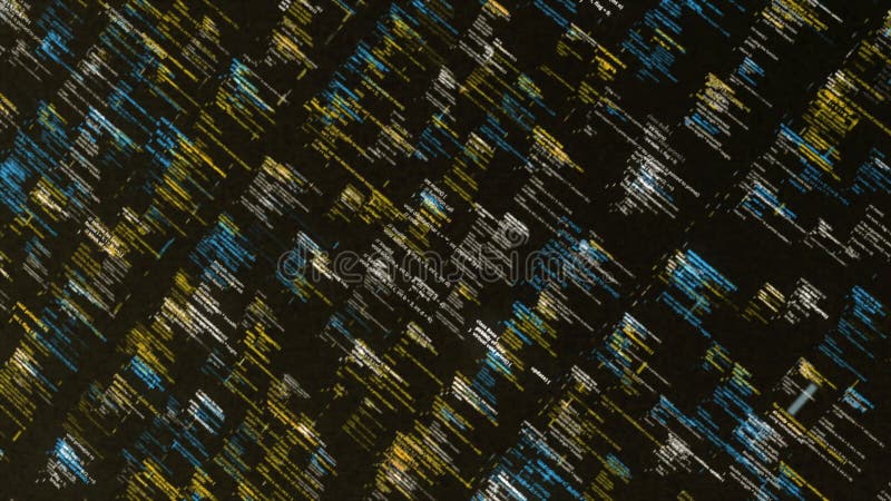 Computer Digital Screen with an Abstract Program Code, Seamless Loop. Animation Stock Footage ...