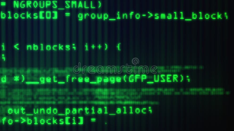 Programming code running stock illustration. Illustration of ...