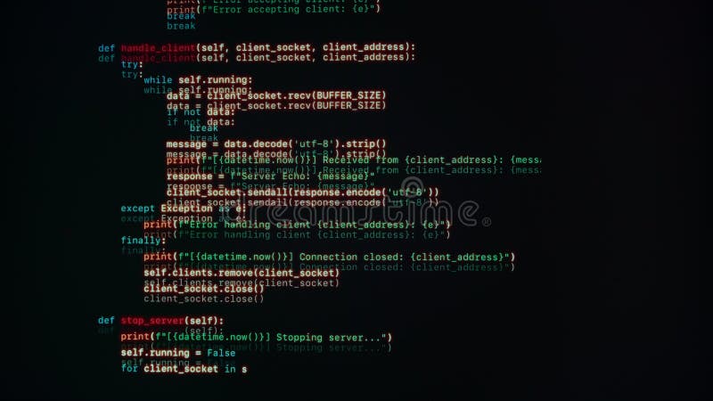 Programming Code Running on Terminal Screen Stock Video - Video of application, cyber: 384733057