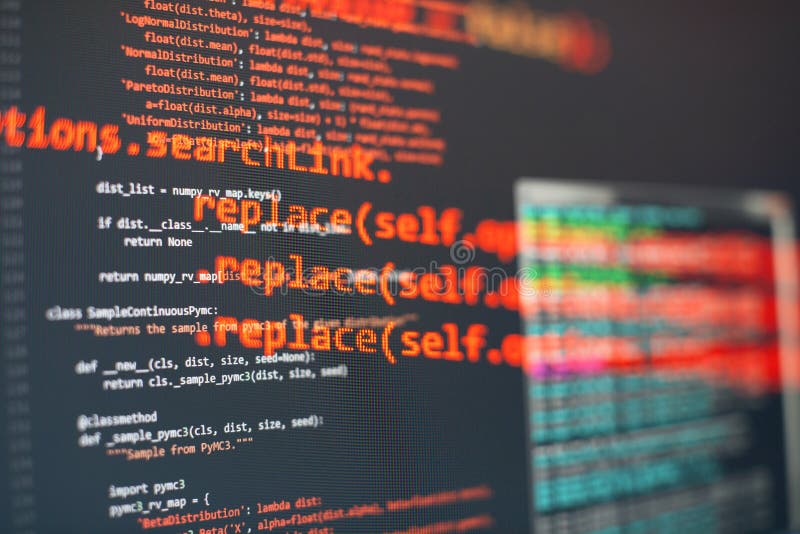 Programming Code Screen Of Software Developer Software Programming Work Time Code Text Written