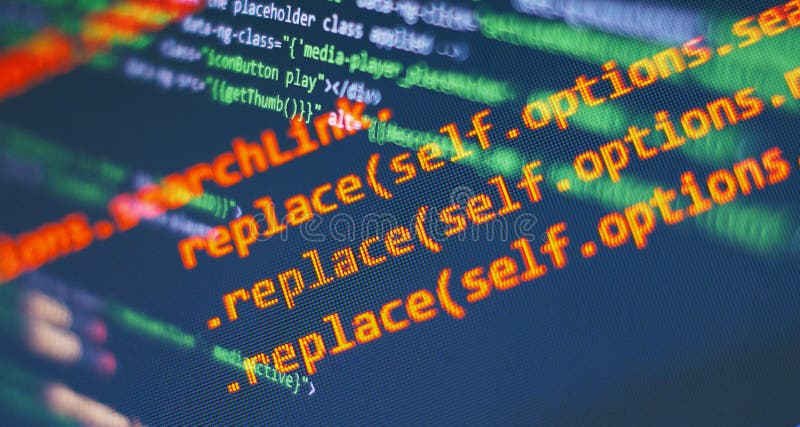 Programming Code Screen Of Software Developer Software Programming Work Time Code Text Written