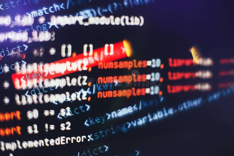 Programming Code Screen Of Software Developer Software Programming Work Time Code Text Written