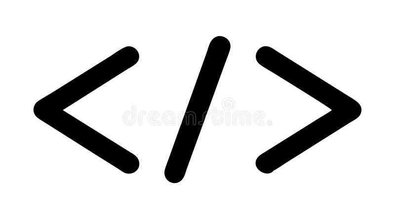 Programming Code Tag Icon for Development and Web Design , Vector Design Generative AI Stock ...