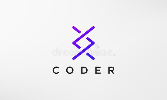 Programming Code Technology Logo in a Simple and Modern Style Stock ...