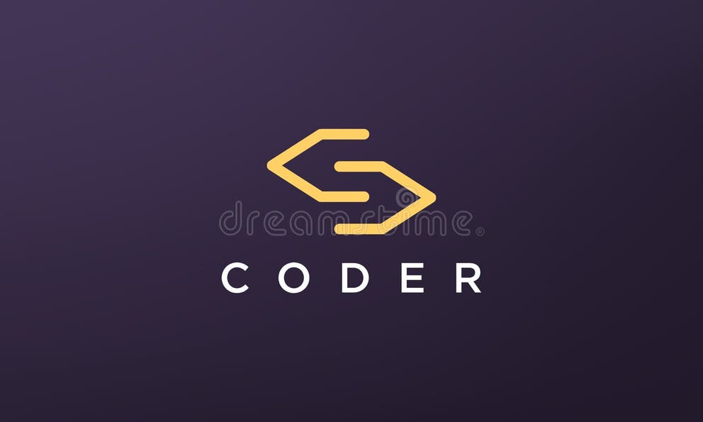 Programming Code Technology Logo in a Simple and Modern Style Stock ...