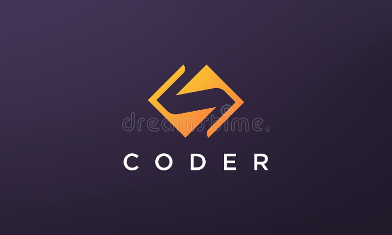 Programming Code Technology Logo in a Simple and Modern Style Stock ...