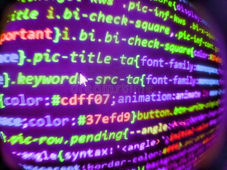 Programming Code Typing. Data Optimization. Abstract Concept Graphic Tec. Real Softwar Stock ...