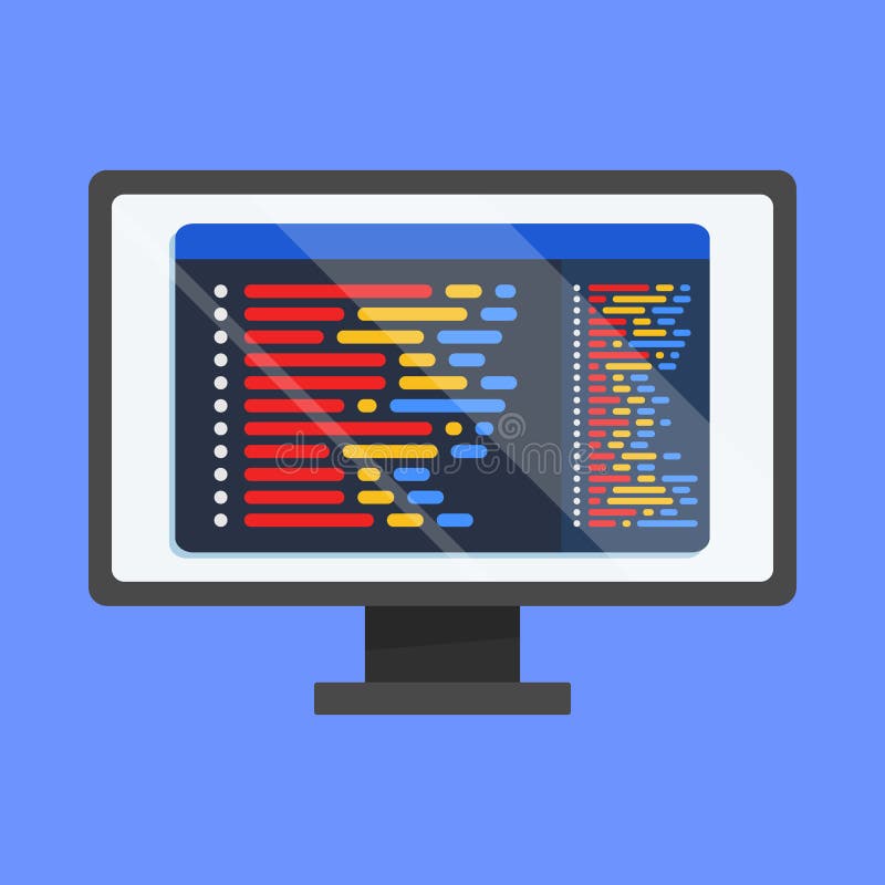 Programming Code Vector Icon. Programming Code Language Vector Stock ...