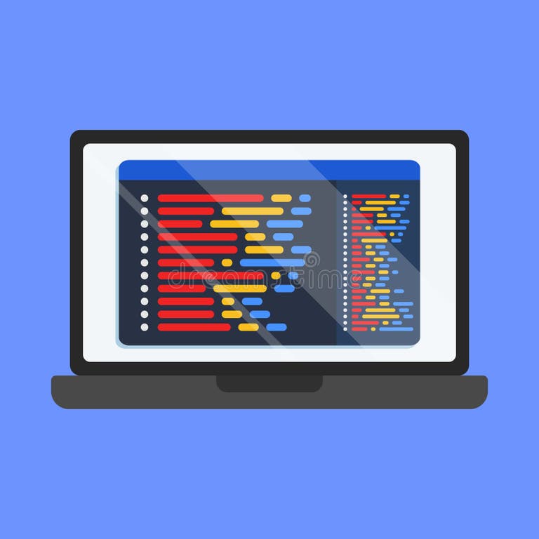 Programming Code Vector Icon. Programming Code Language Vector Stock ...