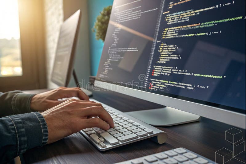 Programming Code Typing Stock Illustrations – 3,498 Programming Code ...