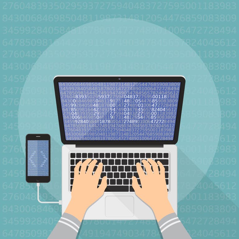 Programming and Coding Concept. Programmer Coding on Laptop Computer ...