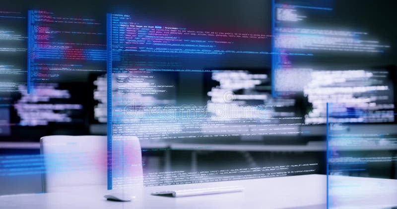 Programming, Coding and Dashboard at Night of Computer Software, System ...