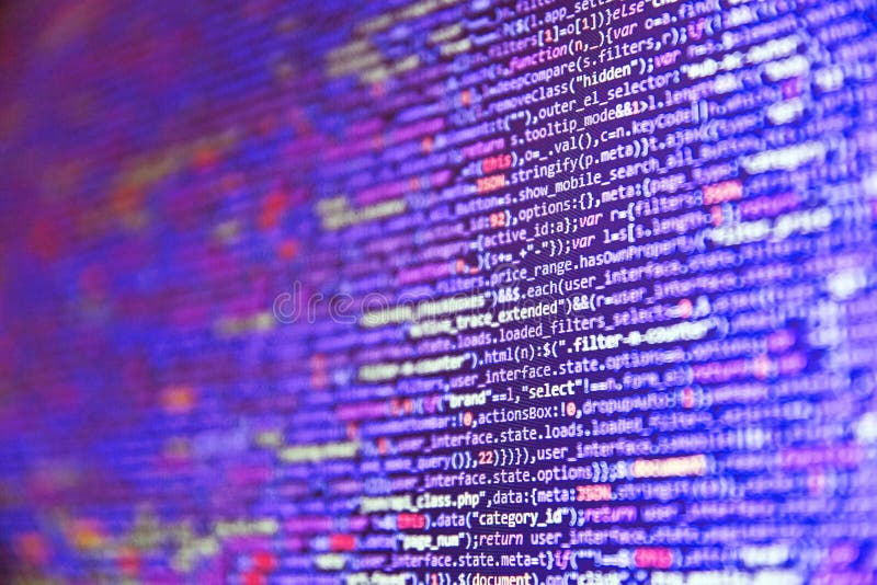 Programming Coding Source Code Screen Stock Image Image Of Cyber Blue 55564685