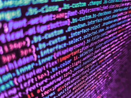 Programming Coding with Editor Colorful Themes. Developer Working on ...