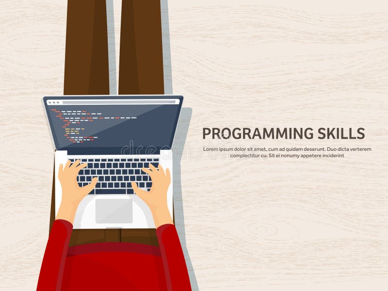 Programming,coding. Flat Computing Background. Code, Hardware,software ...