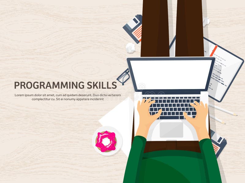 Programmingcoding Flat Computing Background Code Hardwaresoftware 4706