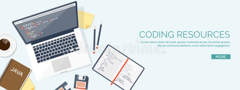 Programming and Coding Flat Computing Background. Code, Hardware,software. Web Development ...