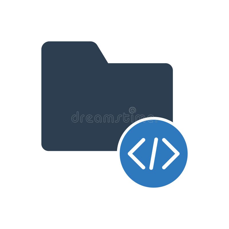Programming Coding Icon - Folder Icon Stock Vector - Illustration of ...