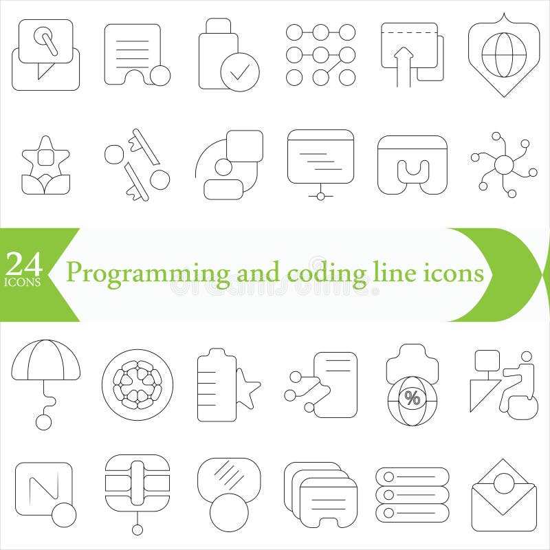 Programming Outline Icons Collection Stock Illustrations – 1,331 Programming Outline Icons ...