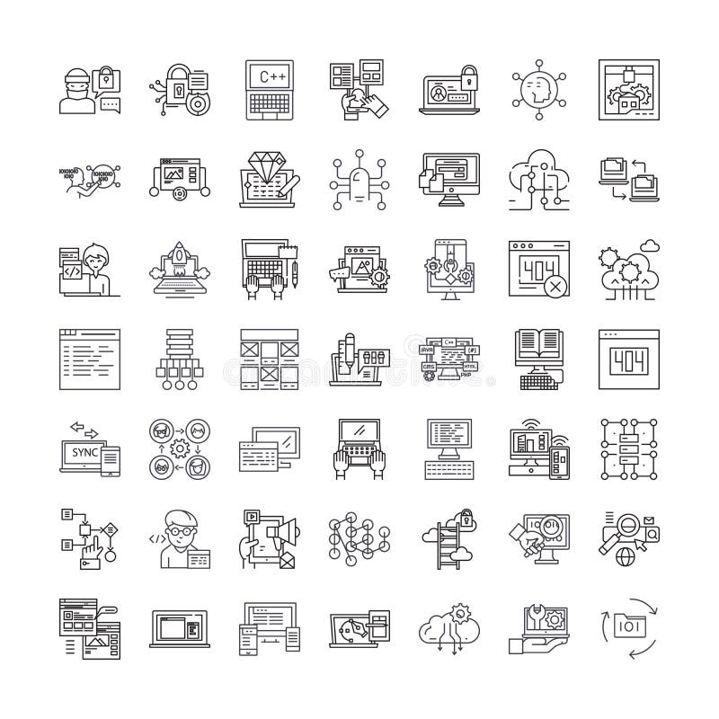 Programming Linear Icon Concept. Programming Line Vector Sign, Symbol ... Programming Linear Icon Concept. Programming Line Vector Sign, Symbol ...