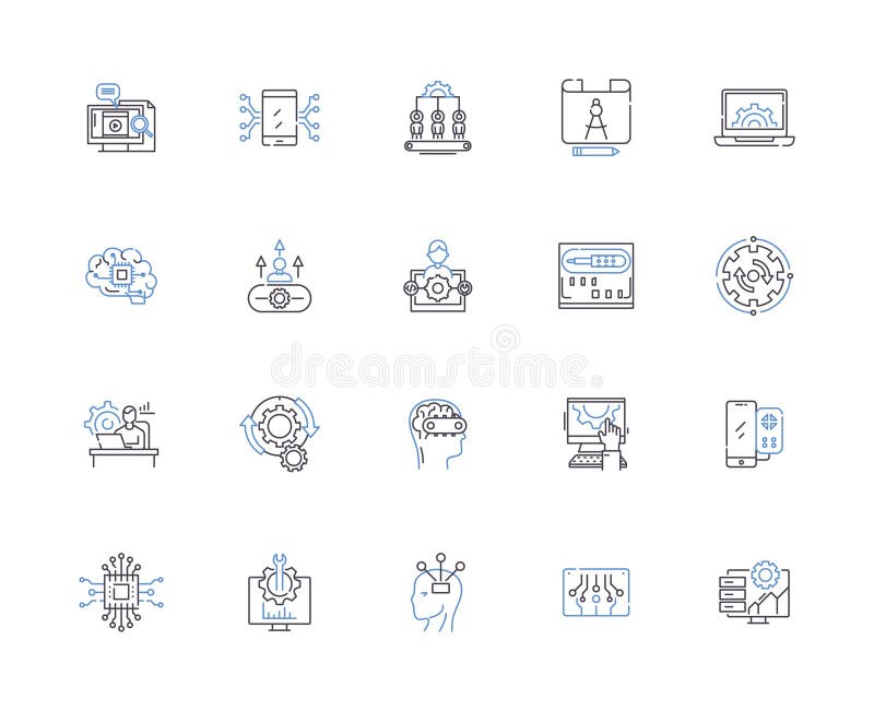Programming Coding Outline Icons Collection Coding Programming Scripting Compiling