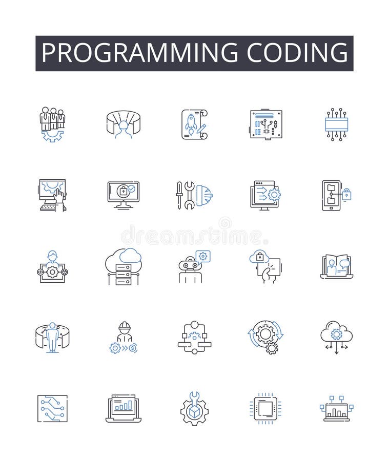 Programming Coding Outline Icons Collection Coding Programming Scripting Compiling 5199