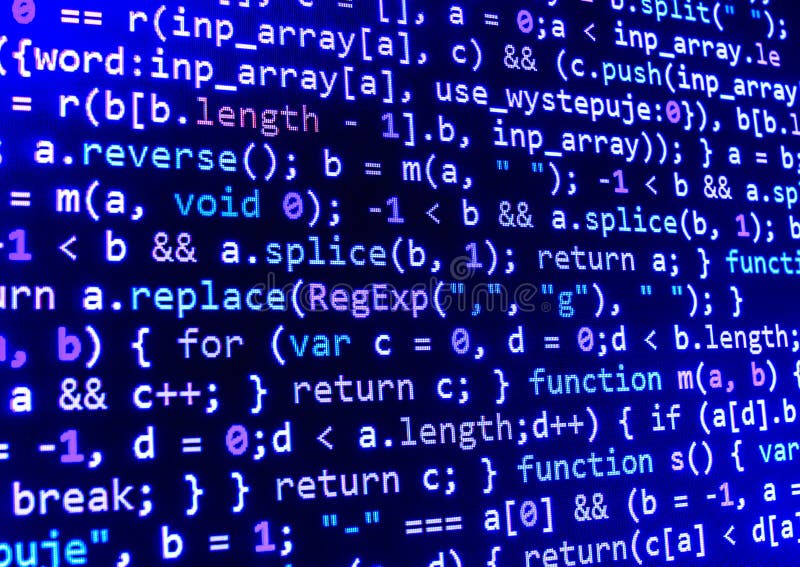 Programming Coding Source Code Screen. Stock Photo - Image of business, develop: 50623988