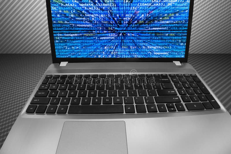 Programming Coding Source Code Screen Stock Illustration